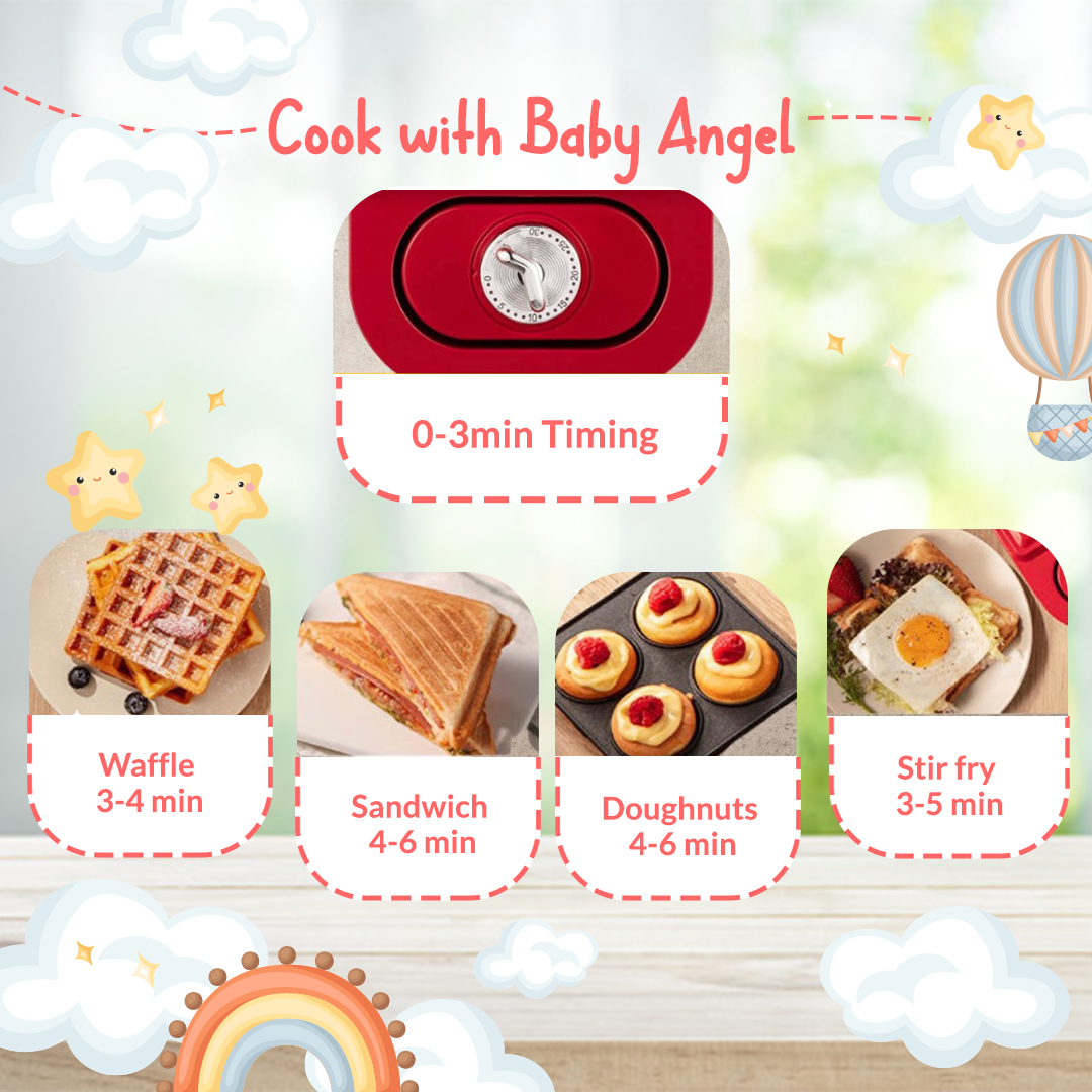 3 in 1 Waffle/Toaster/Donuts Maker – Baby Angels Homemade