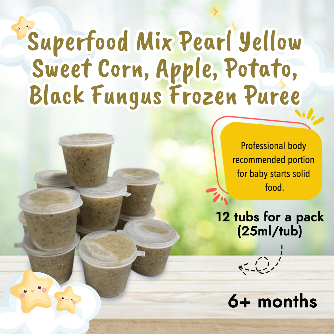 Superfood Mix Sweet Corn, Apple, Potato, Black Fungus Frozen Puree ...